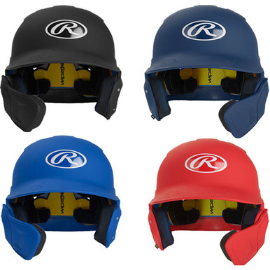 Rawlings Mach EXT Helmet, C Flap Helmet w/ Cheek Protector Extension ...