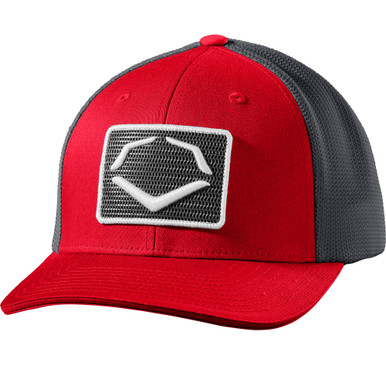 Evoshield Rank Flex Fit Hat Scarlet/Charcoal WTV8747SC