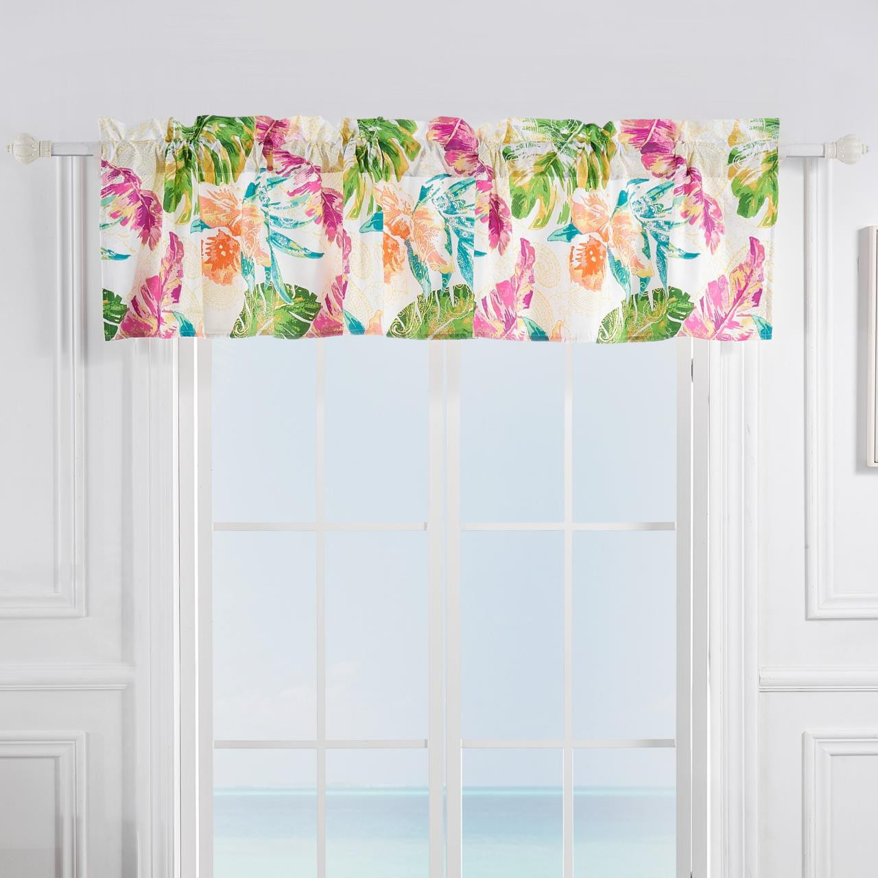 Tropics Coral Valance by Greenland Home Fashions | Paul's Home Fashions
