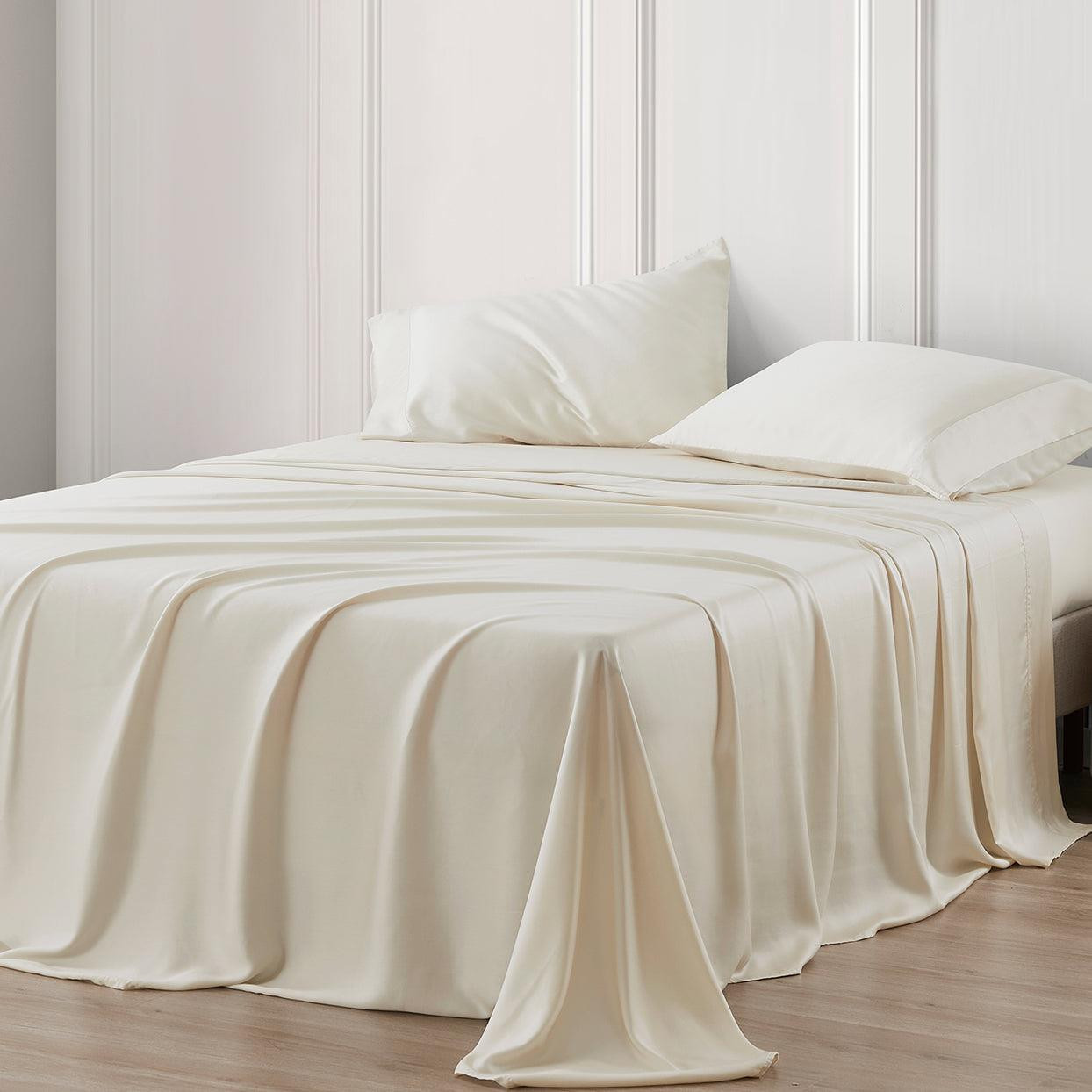 Lyocell Ivory Sheet Set by HiEnd Accents | Paul's Home Fashions