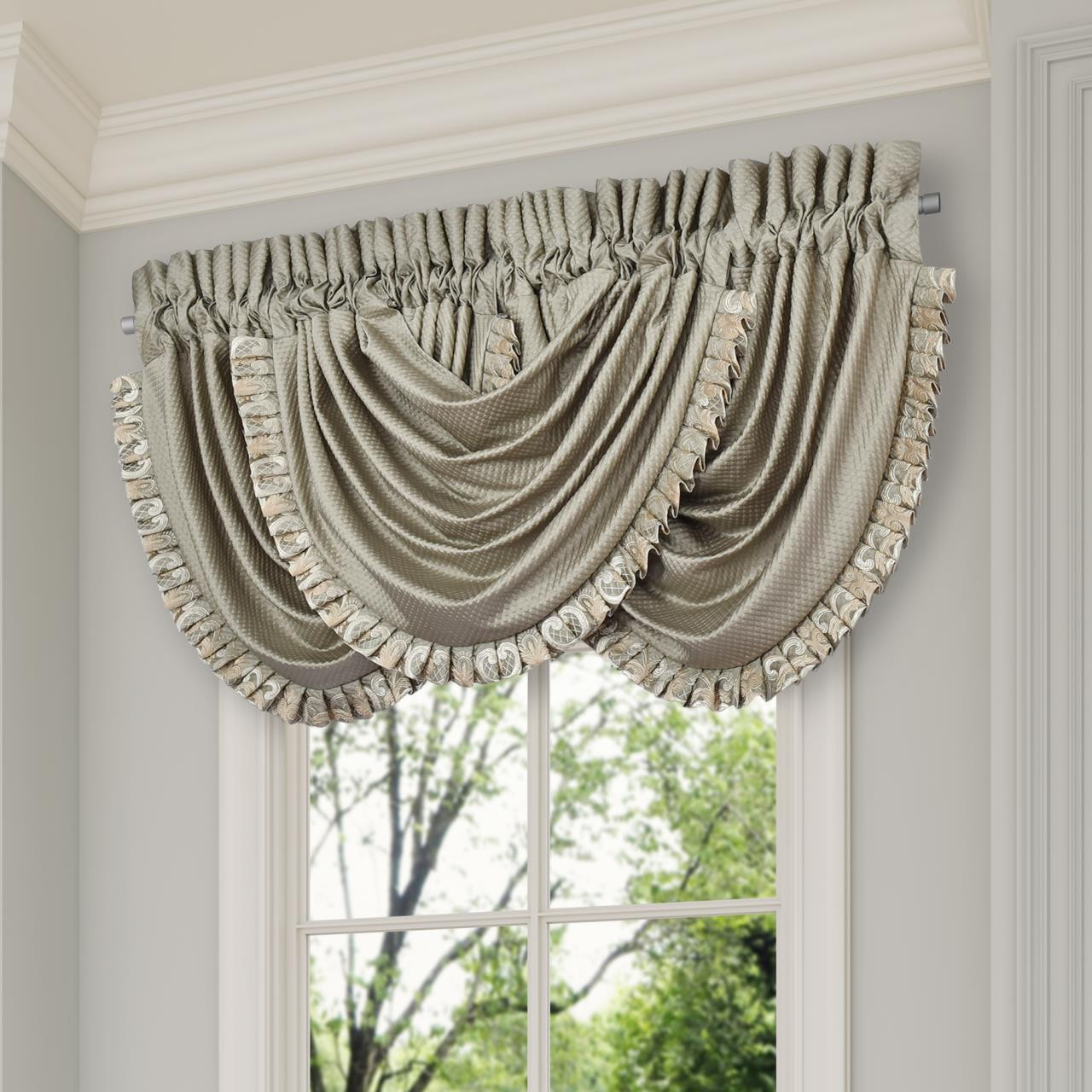 Piazza Sage Waterfall Valance by J Queen New York | Paul's Home Fashions