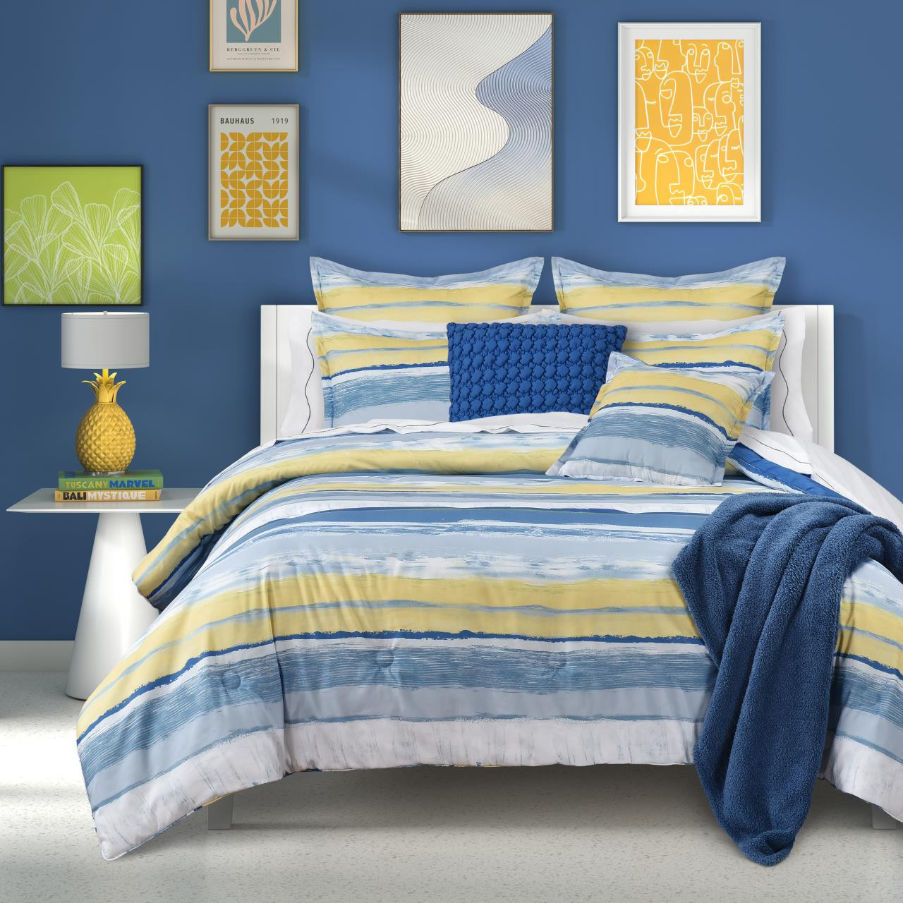Seashore Blue Bedding Collection by J Queen Bold | Paul's Home Fashions