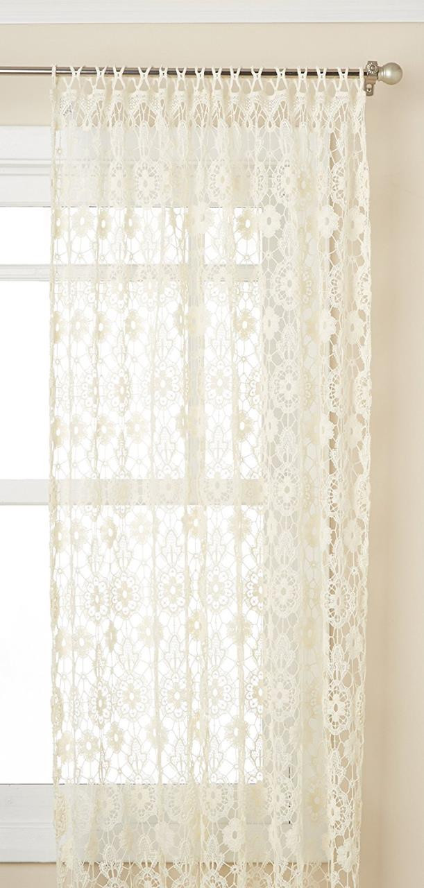 Medallion Curtain No. 918 Avie Global Medallion Semi Sheer Grommet