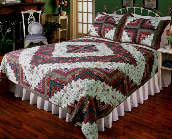 Ruby Log Cabin Sham by Elegant Decor|Paul's Home Fashions