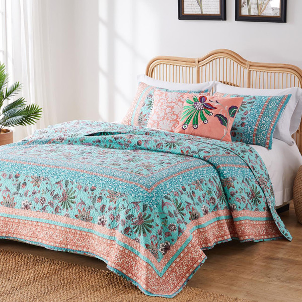 Audrey Turquoise Quilt Collection by Greenland Home Fashions | Paul's ...