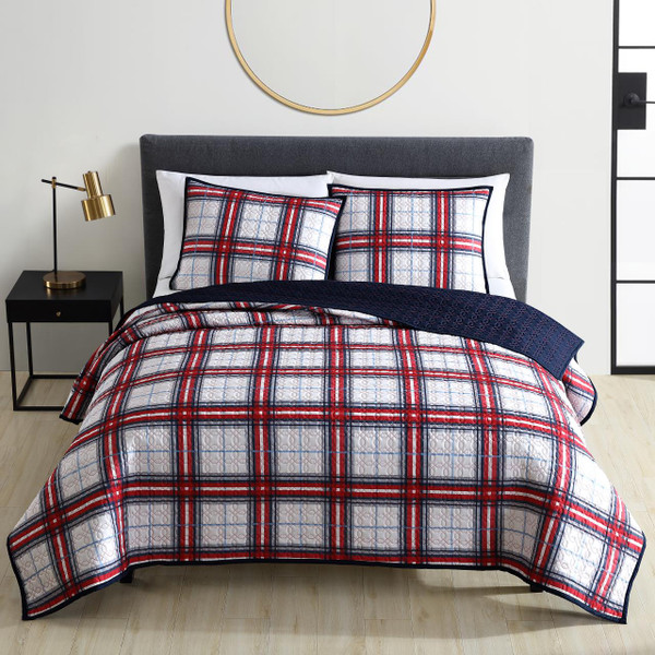 Red Plaid Comforter Set by Riverbrook Home | Paul's Home Fashions