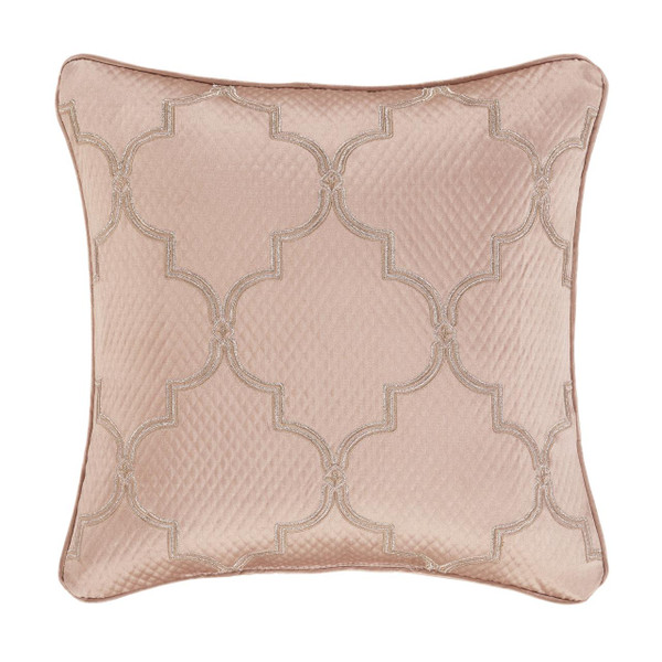 Rosewater Blush 18" Square Embellished Pillow by J Queen New York ...