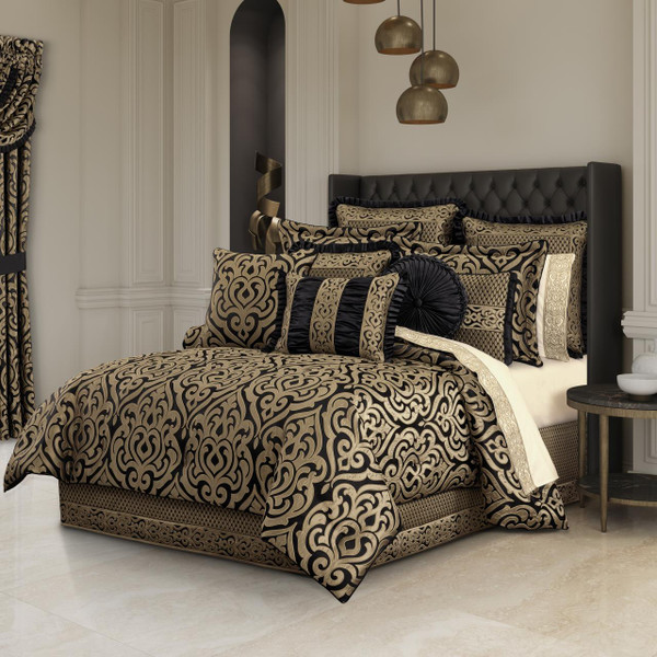 Bolero Black And Gold Comforter Set by J Queen New York | Paul's Home ...