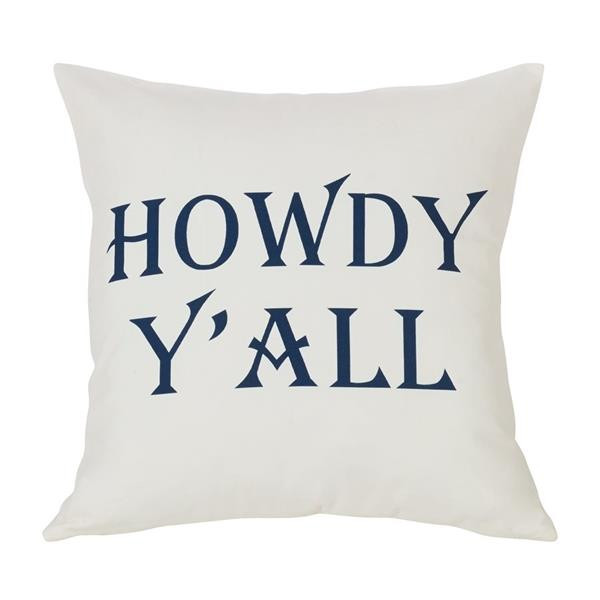 Howdy Y'all Pillow by HiEnd Accents - Paul's Home Fashions