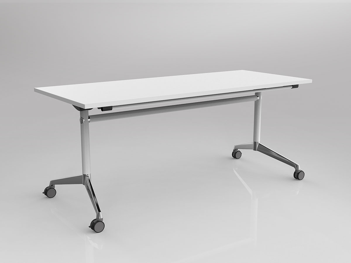 Simple Flip Top Table on Wheels - Chrome Feet - Urban Hyve