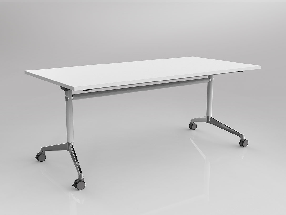 Simple Flip Top Table on Wheels - Chrome Feet - Urban Hyve