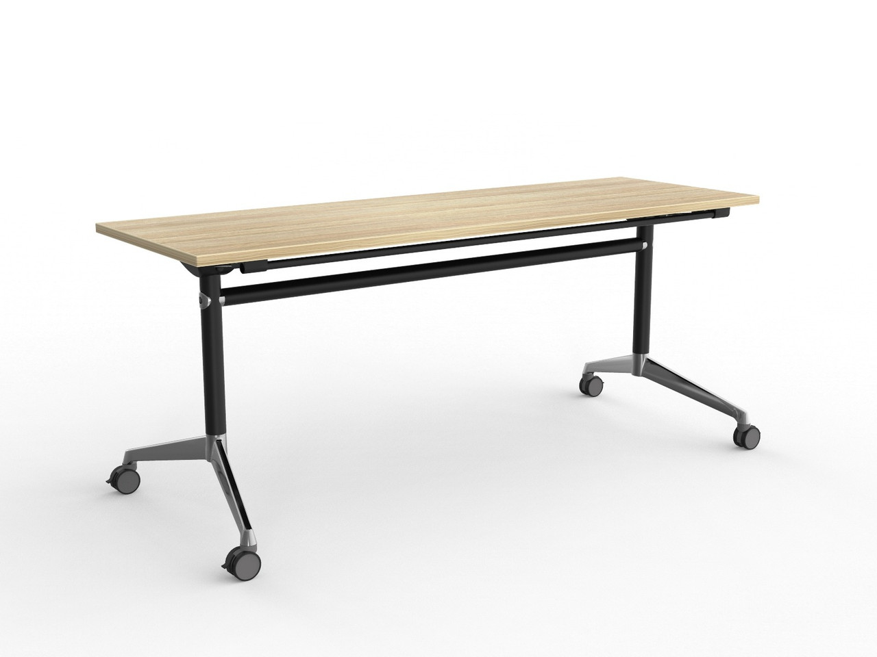 Simple Flip Top Table on Wheels - Chrome Feet - Urban Hyve
