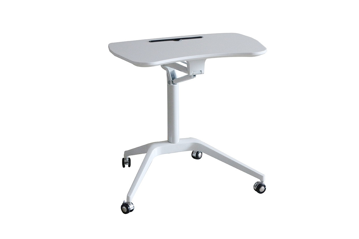 Stockholm Modern Manual Height Adjustable Table / Desk on Wheels ...