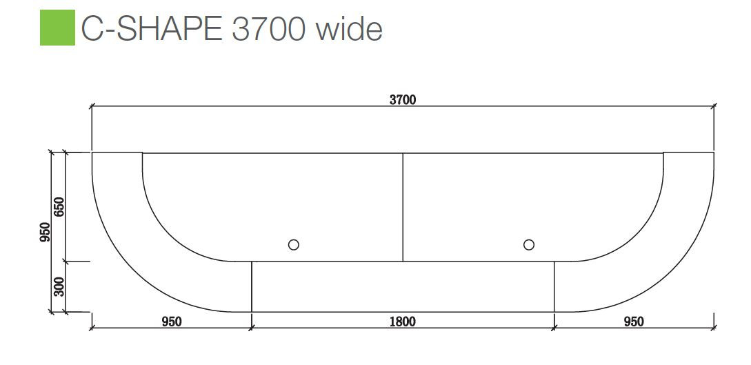 Executive C-Shape Reception Counter Desks - Urban Hyve