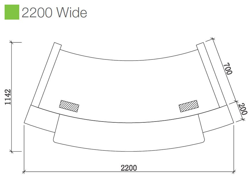 Conservatory Curved Reception Counter Units - Urban Hyve