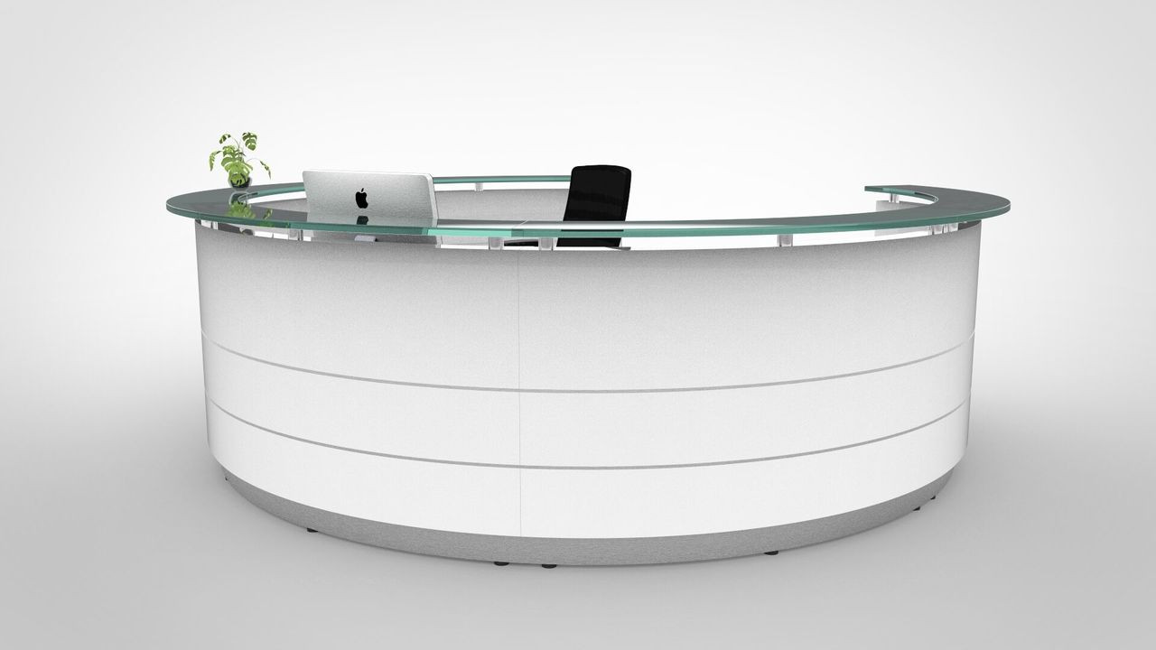 Polaris Curved Reception Counter / Front Desk Units - Urban Hyve