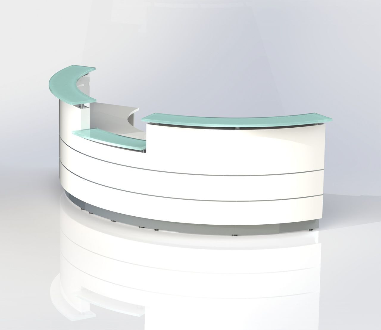 Polaris Curved Reception Counter / Front Desk Units - Urban Hyve