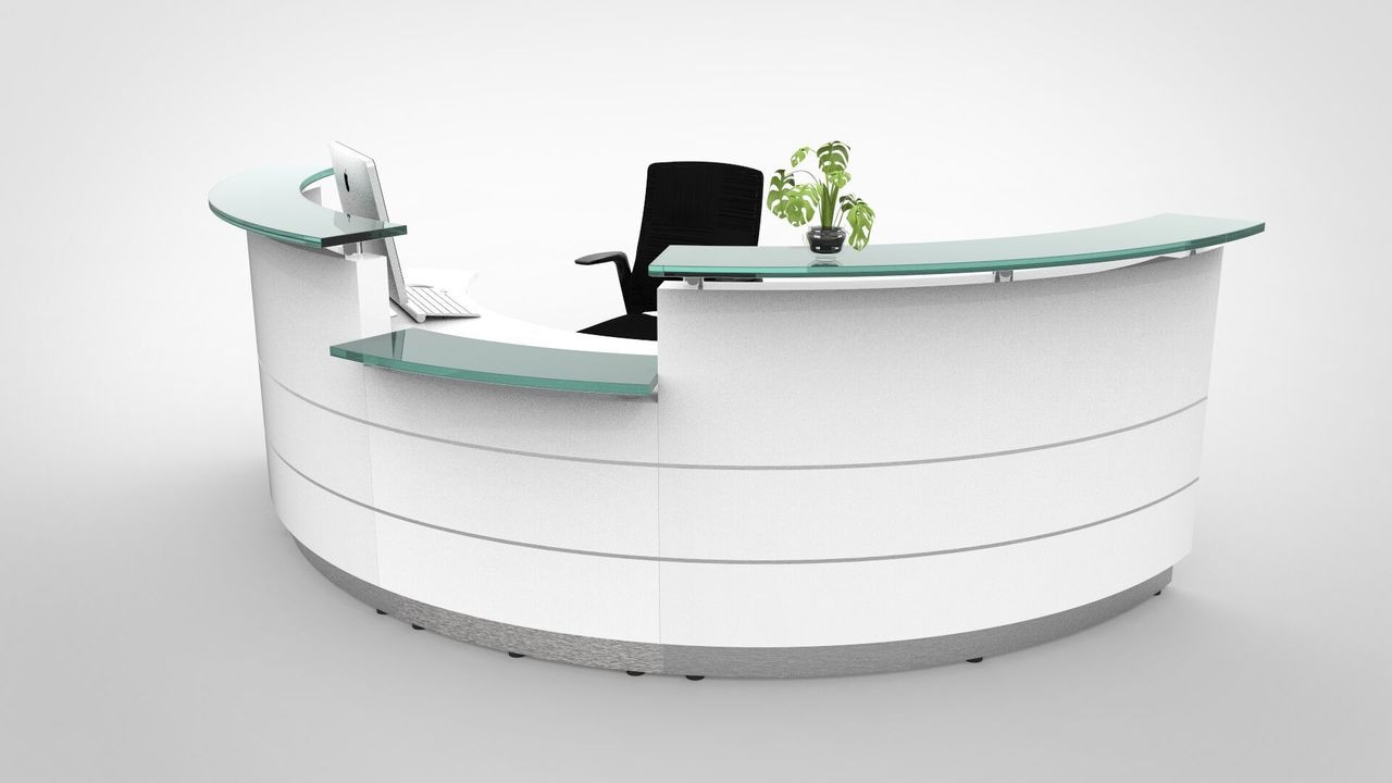 Polaris Curved Reception Counter / Front Desk Units - Urban Hyve