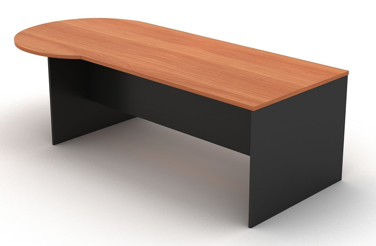 OM P Shape Office Desk with Top 25mm - Urban Hyve
