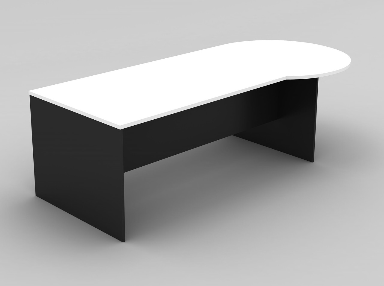 OM P Shape Office Desk with Top 25mm - Urban Hyve