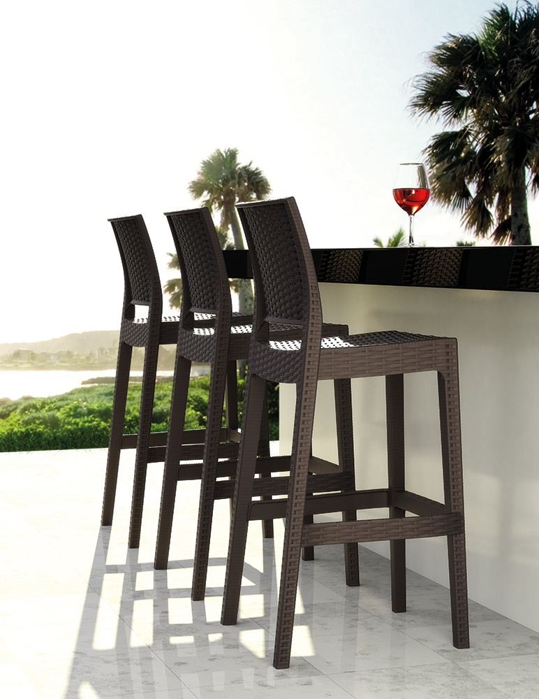 Jamaica Modern Outdoor Bar Stool - Stackable - Urban Hyve