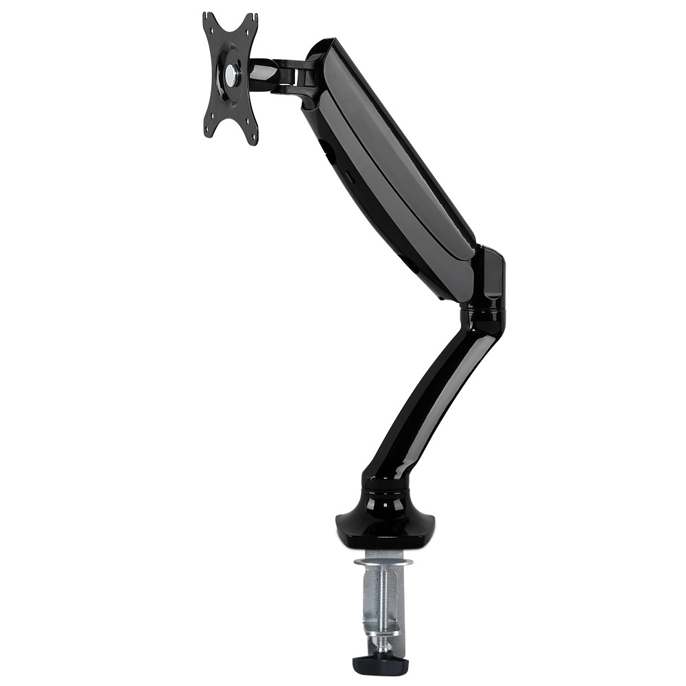 Adjustable C-Clamp/Grommet Black Single Mounted Monitor Arms - Urban Hyve