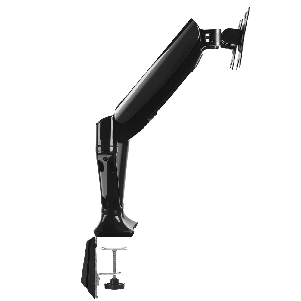 Adjustable C-Clamp/Grommet Black Single Mounted Monitor Arms - Urban Hyve