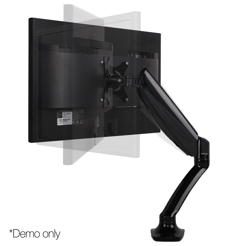 Adjustable C-Clamp/Grommet Black Single Mounted Monitor Arms - Urban Hyve