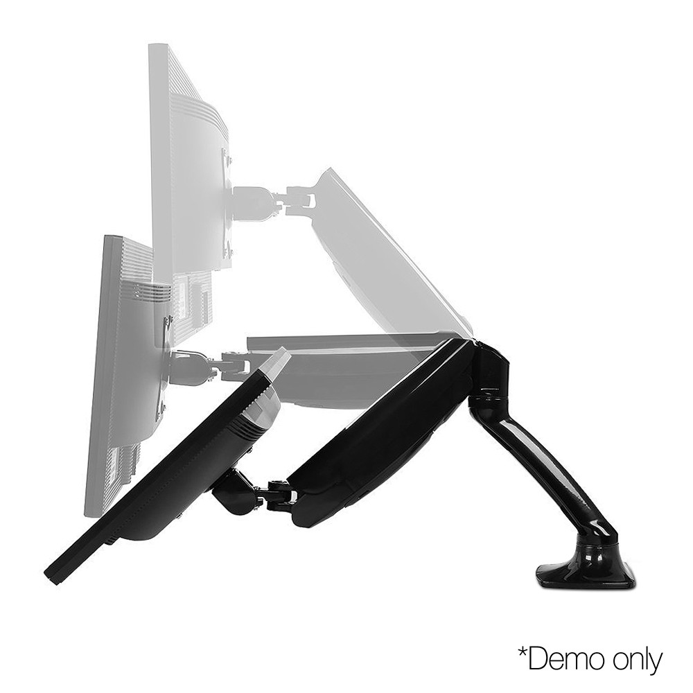 Adjustable C-Clamp/Grommet Black Single Mounted Monitor Arms - Urban Hyve