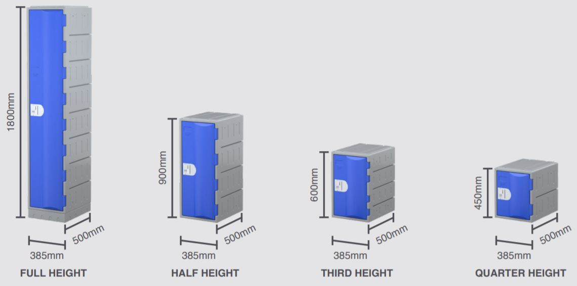 Steelco Heavy Duty 2 Door Plastic Locker 900 - Urban Hyve