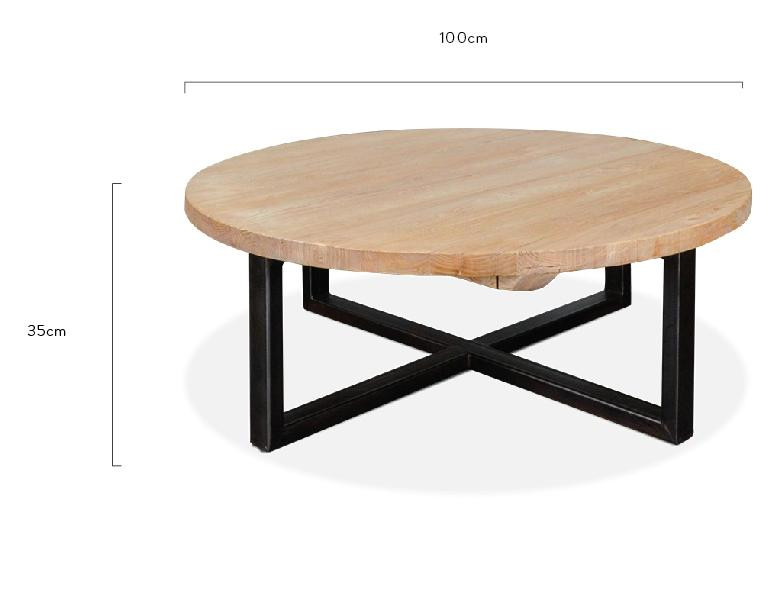 Isabella Reclaimed Round Coffee Table - Urban Hyve