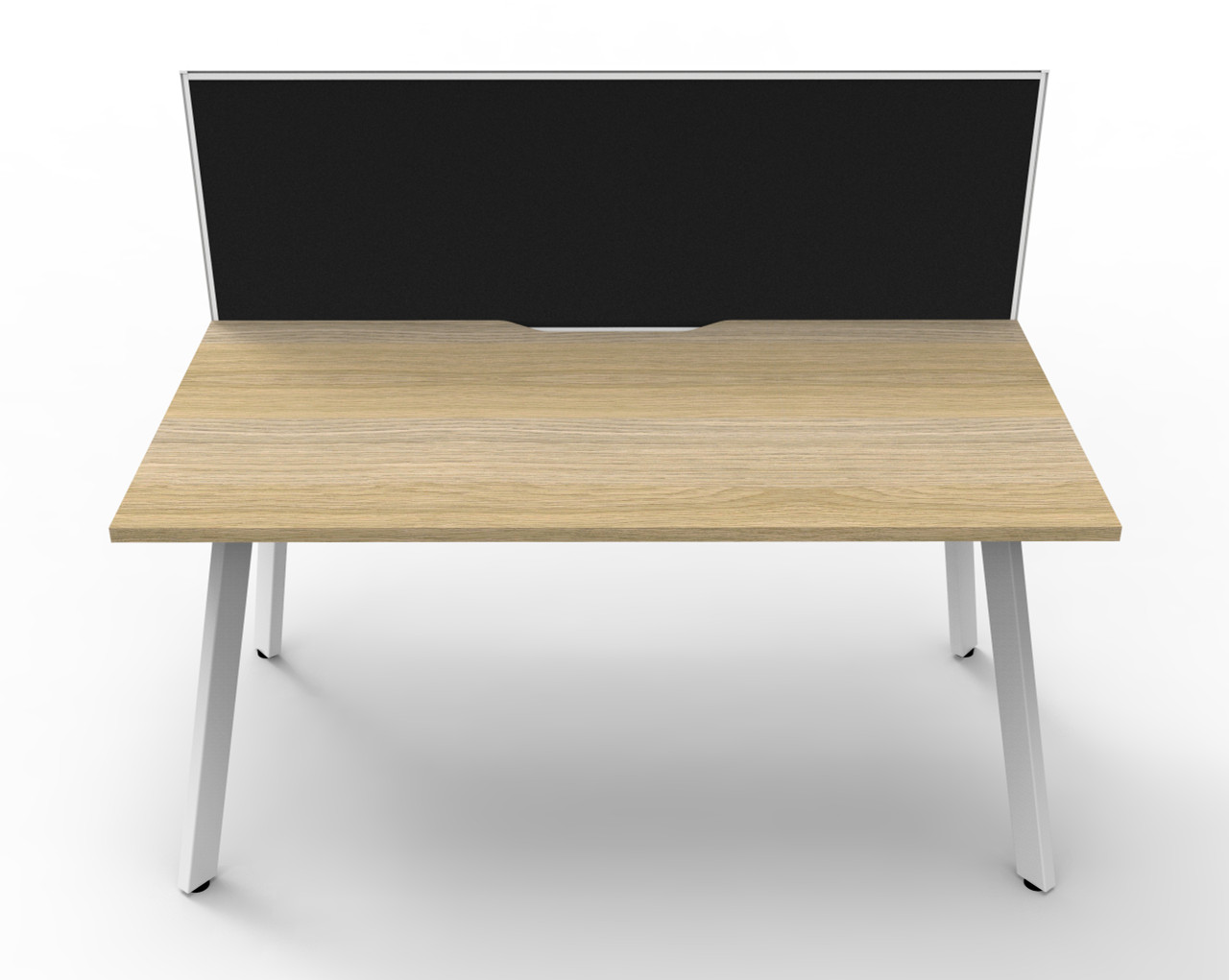 Fluid 1 Person Single Sided Workstation With Screen - Urban Hyve