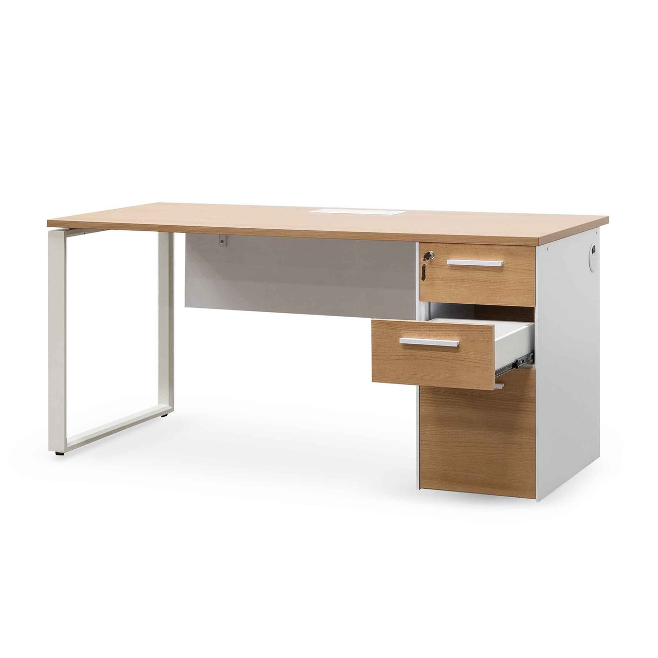 Waterfall 1 Seater Office Desk - Urban Hyve