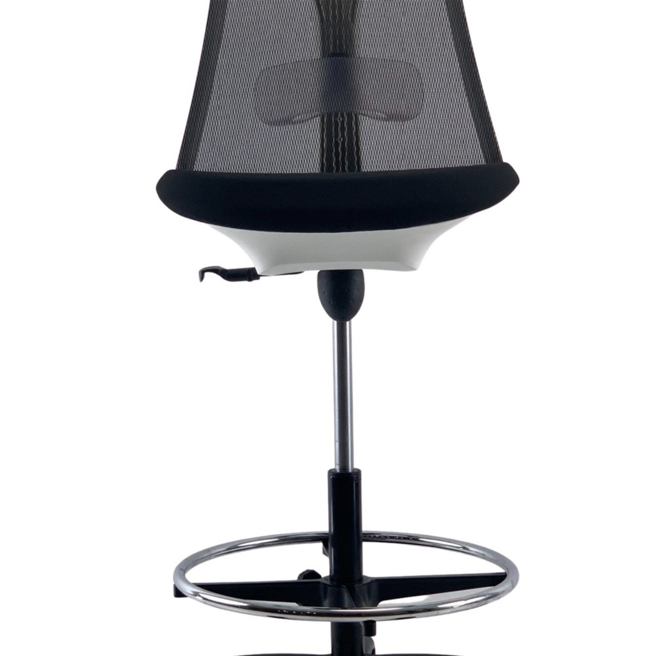 Robin Black Mesh Chrome Base Drafting Chair - Urban Hyve