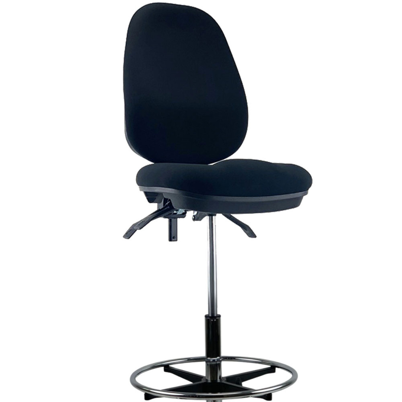 Griffin High Back Chrome Base Drafting Chair - Urban Hyve