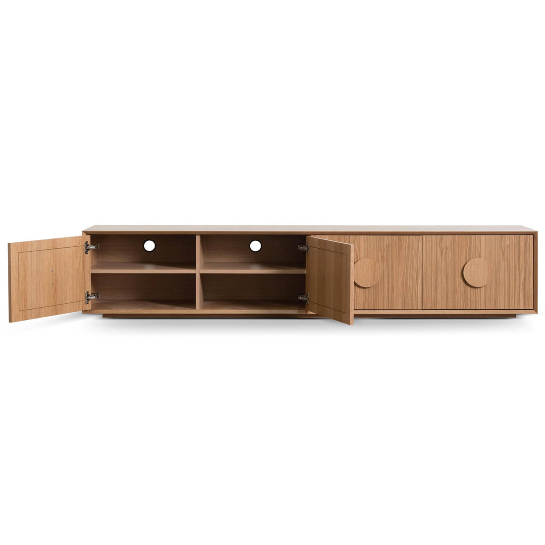 Natural 2.3m Wooden Entertainment TV Unit - Urban Hyve