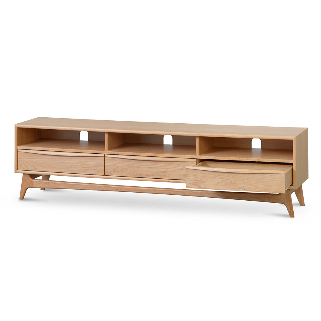 Natural Oak Wide TV Entertainment Unit - Urban Hyve