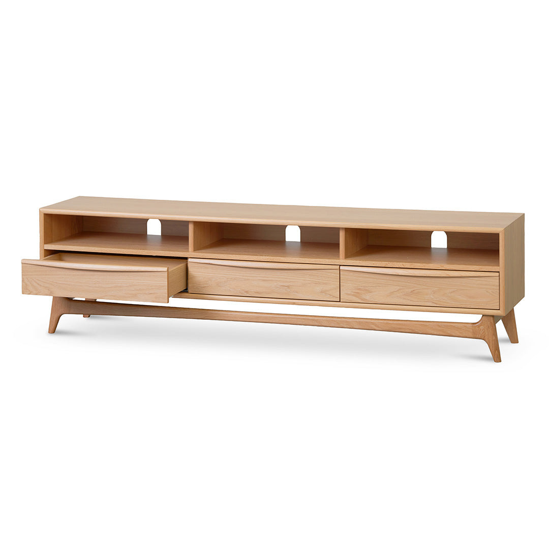 Natural Oak Wide TV Entertainment Unit - Urban Hyve
