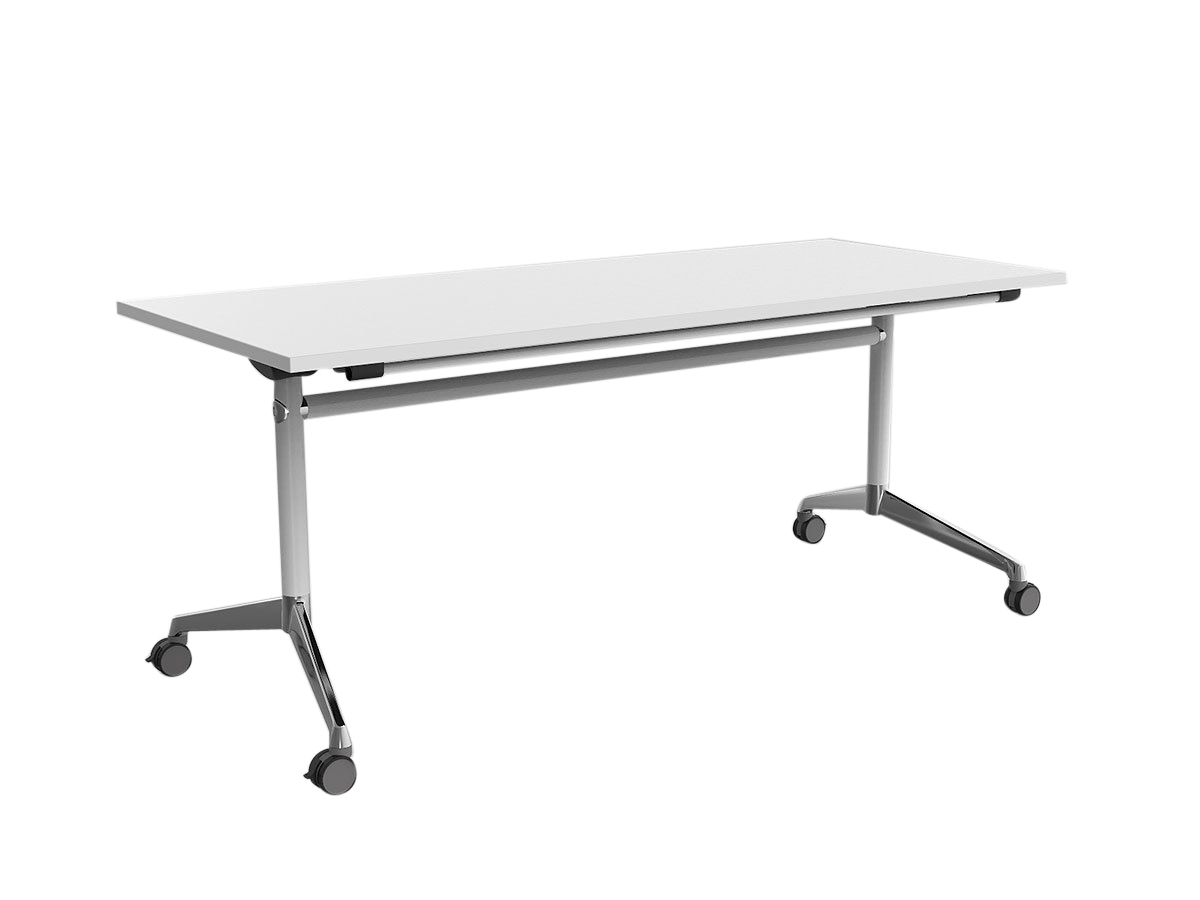 Simple Flip Top Table on Wheels - Chrome Feet - Urban Hyve