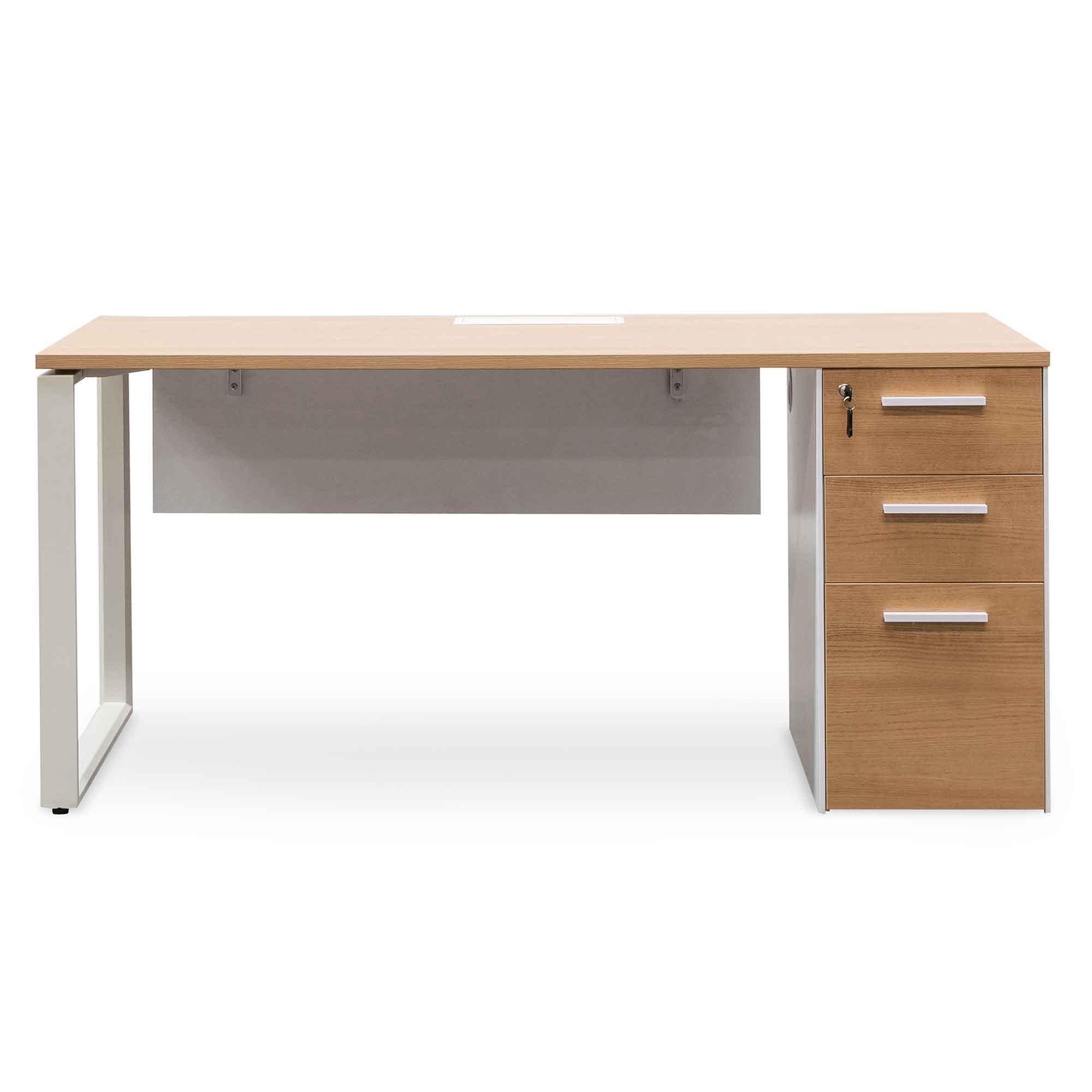Waterfall 1 Seater Office Desk - Urban Hyve
