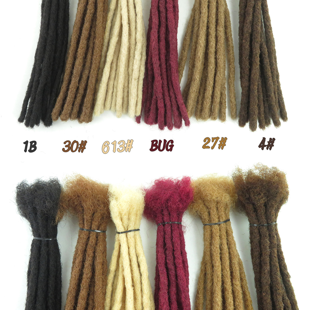 8"-20"Handmade Crochet Dreadlocks Braid Hair 100% Human Hair Locks ...