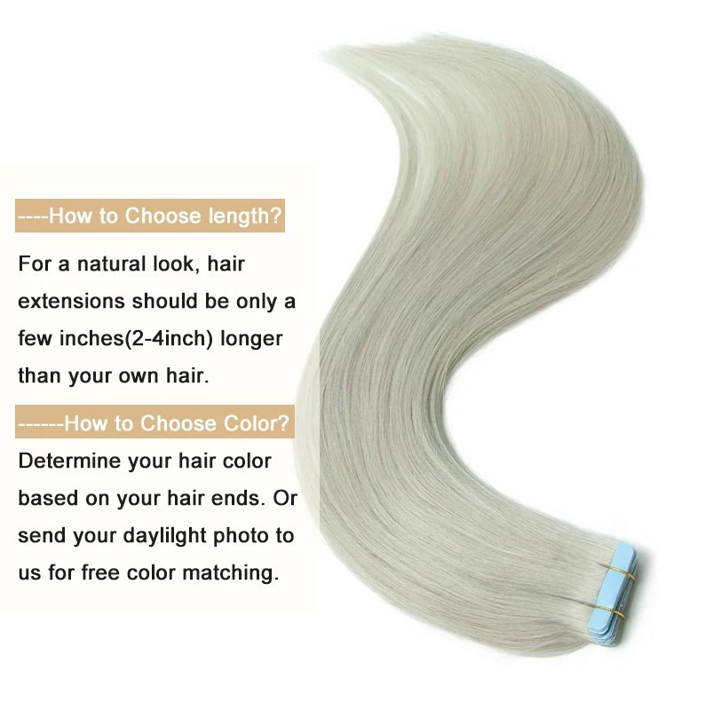 RemeeHi Brazilian Straight Silver Grey Invisible Seamless Double Side ...