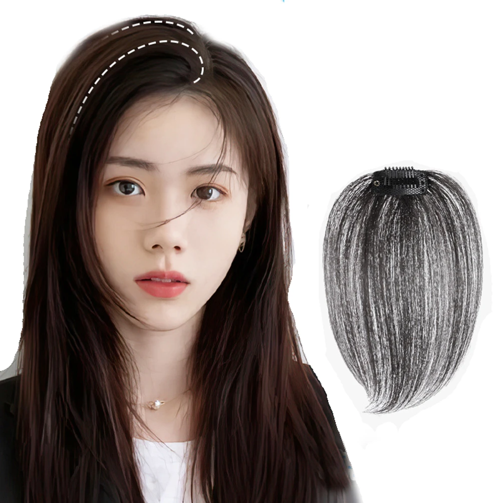 Remeehi Middle Part Fringe Neat Wispy Bangs 100% Real Human Hair ...