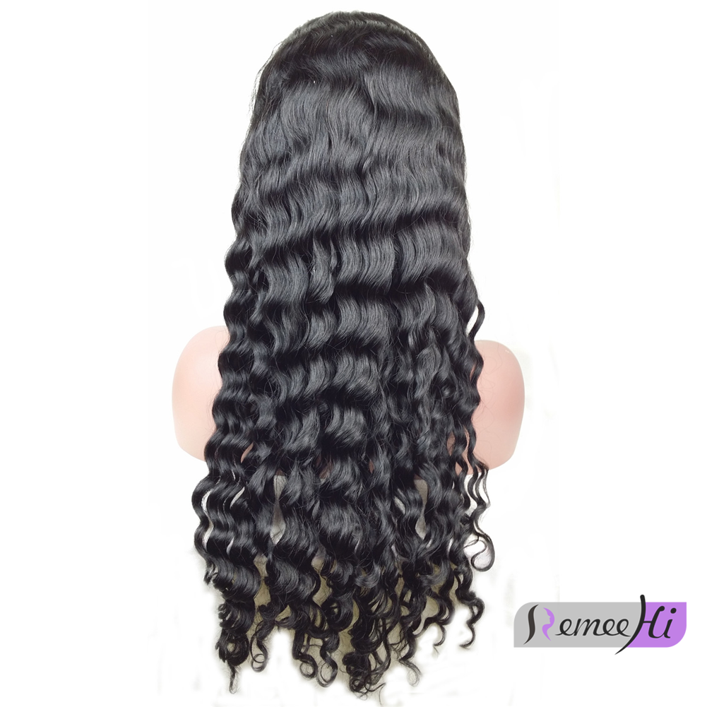 Remeehi Spanish Wave full lace wig 1# 22inch 100% Indian remy hair free ...