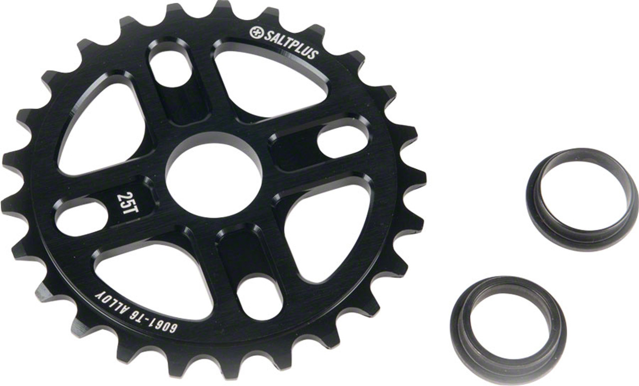 Salt Plus Manta Bolt Drive Sprocket 25t Black Includes Adaptors for 19mm and 22mm Spindles ...