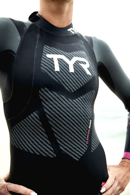 TYR Women's Hurricane Cat 3 Wetsuit | Black/Pink/Purple - Cycle Sport LLC