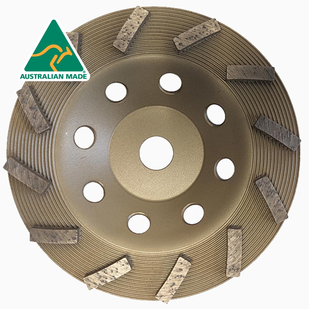 Syntec Spiral Cup Wheel - 7 Inch, 12 Segment - Gold Series