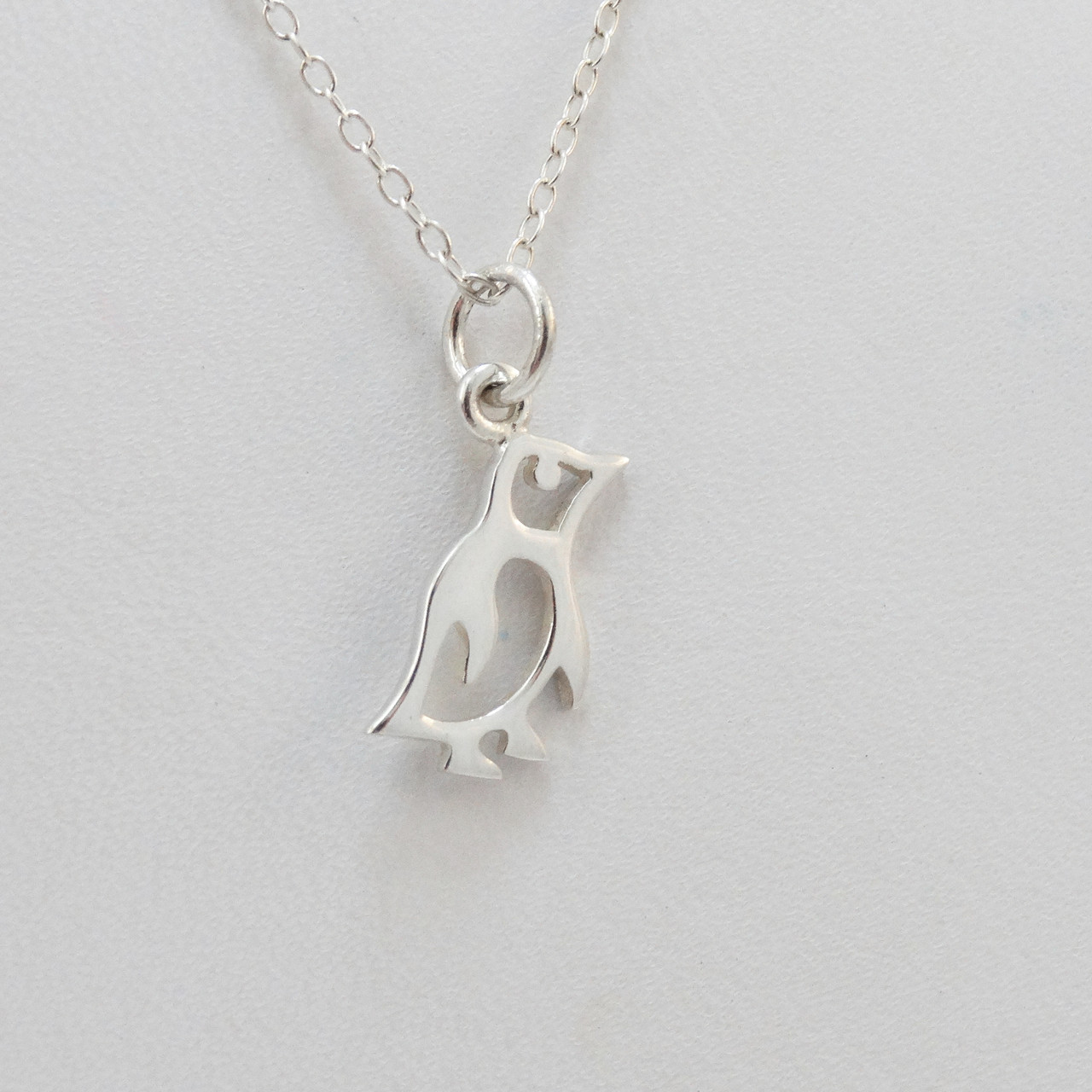 Tiny Sterling Baby Penguin Necklace | FashionJunkie4Life.com