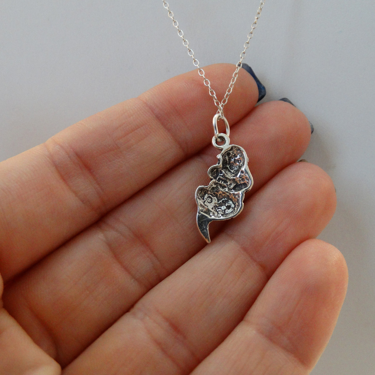 Sea Otter Charm Necklace in Sterling Silver | FashionJunkie4Life.com