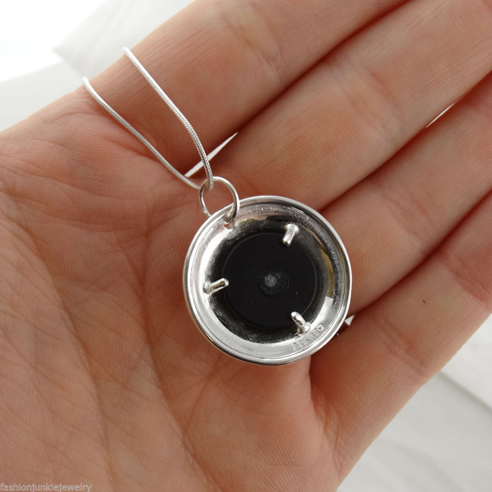 Sterling Silver Real Working Compass Pendant Necklace, 18" Snake Chain ...